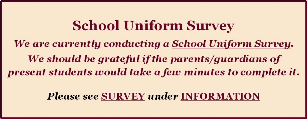 banner – uniform survey | FCJ Secondary School